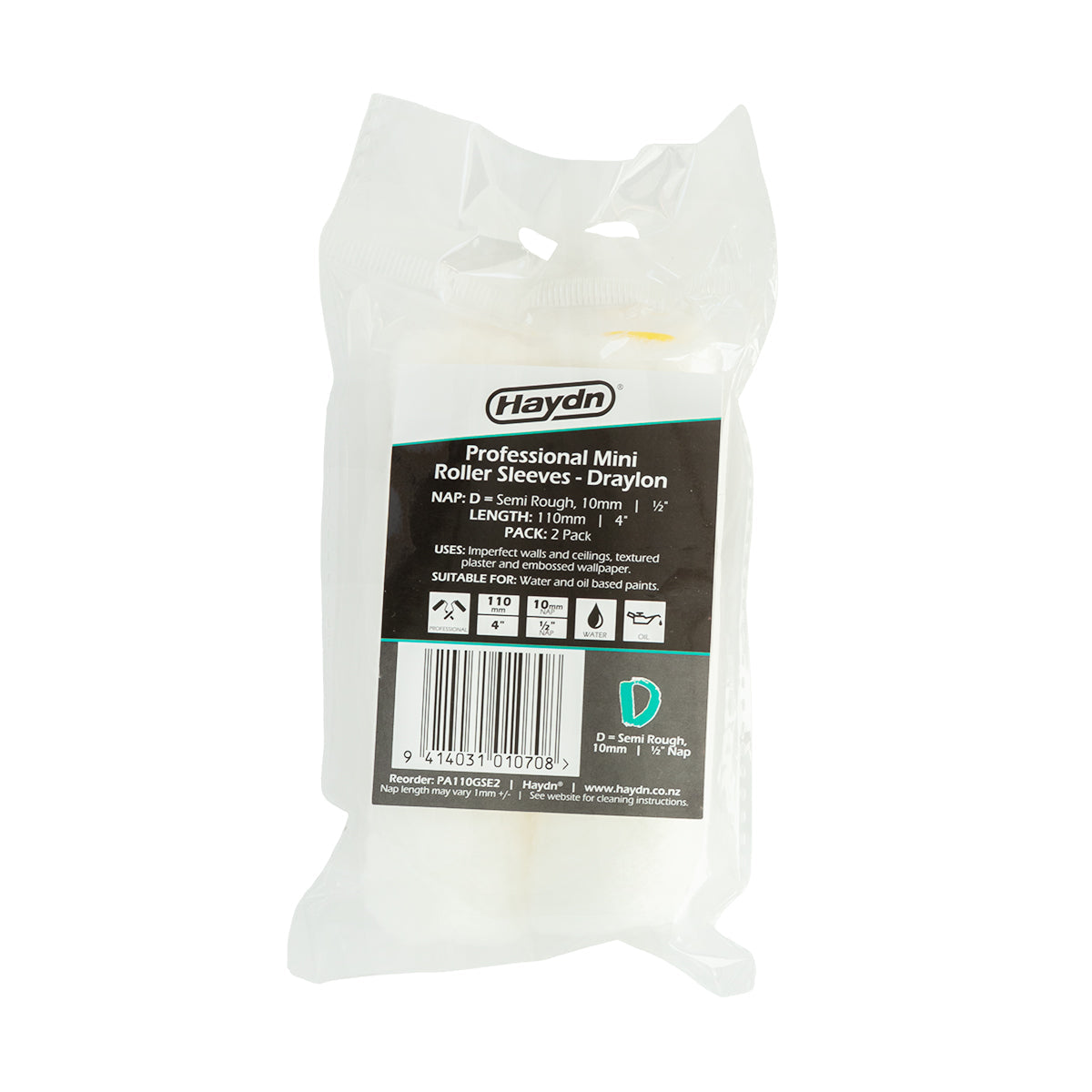 Mini Professional Draylon 10mm Semi Rough Roller Sleeve | GW